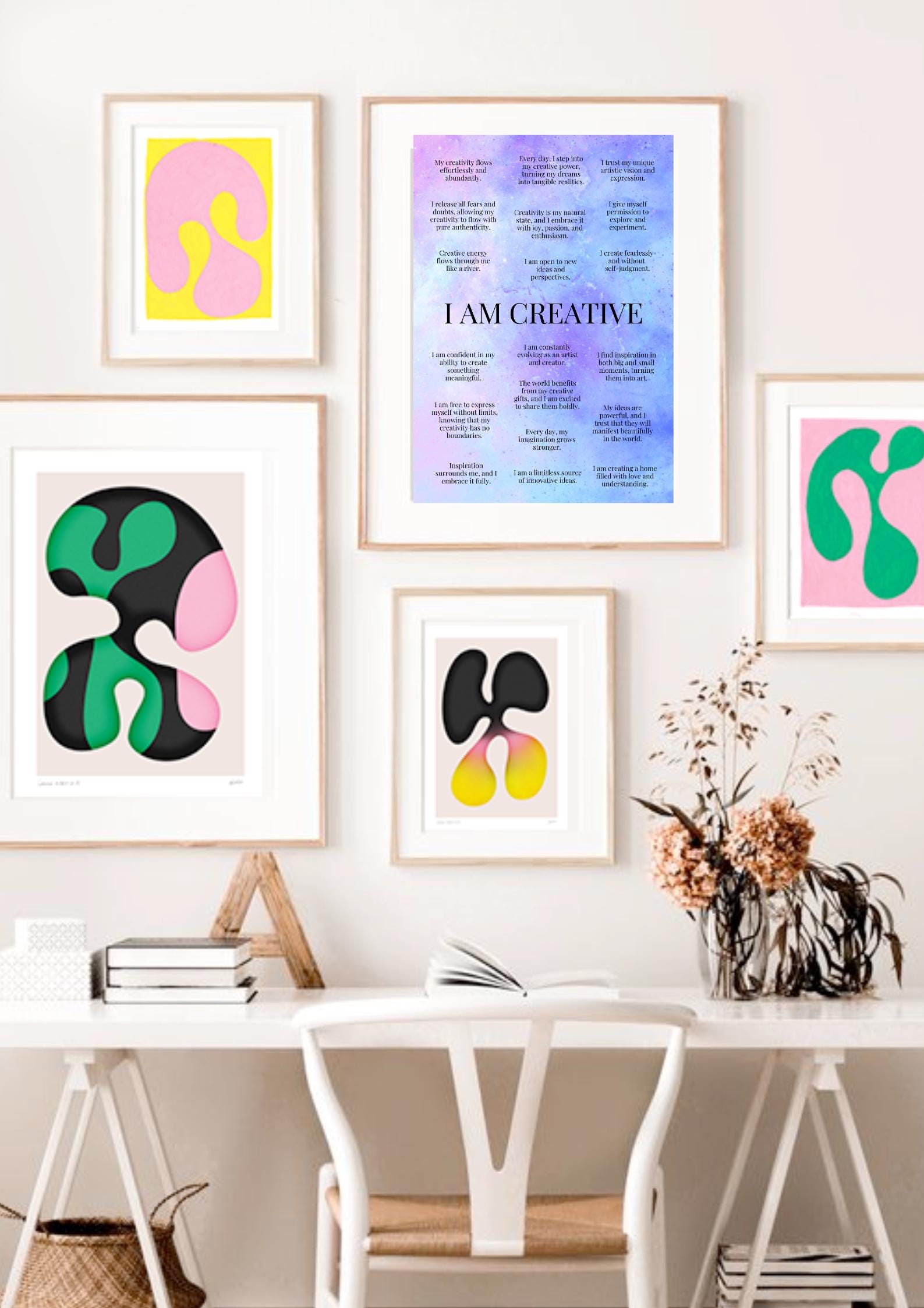 Printable Creativity Affirmation Poster | Elevate Your Ideas | Artistic ...