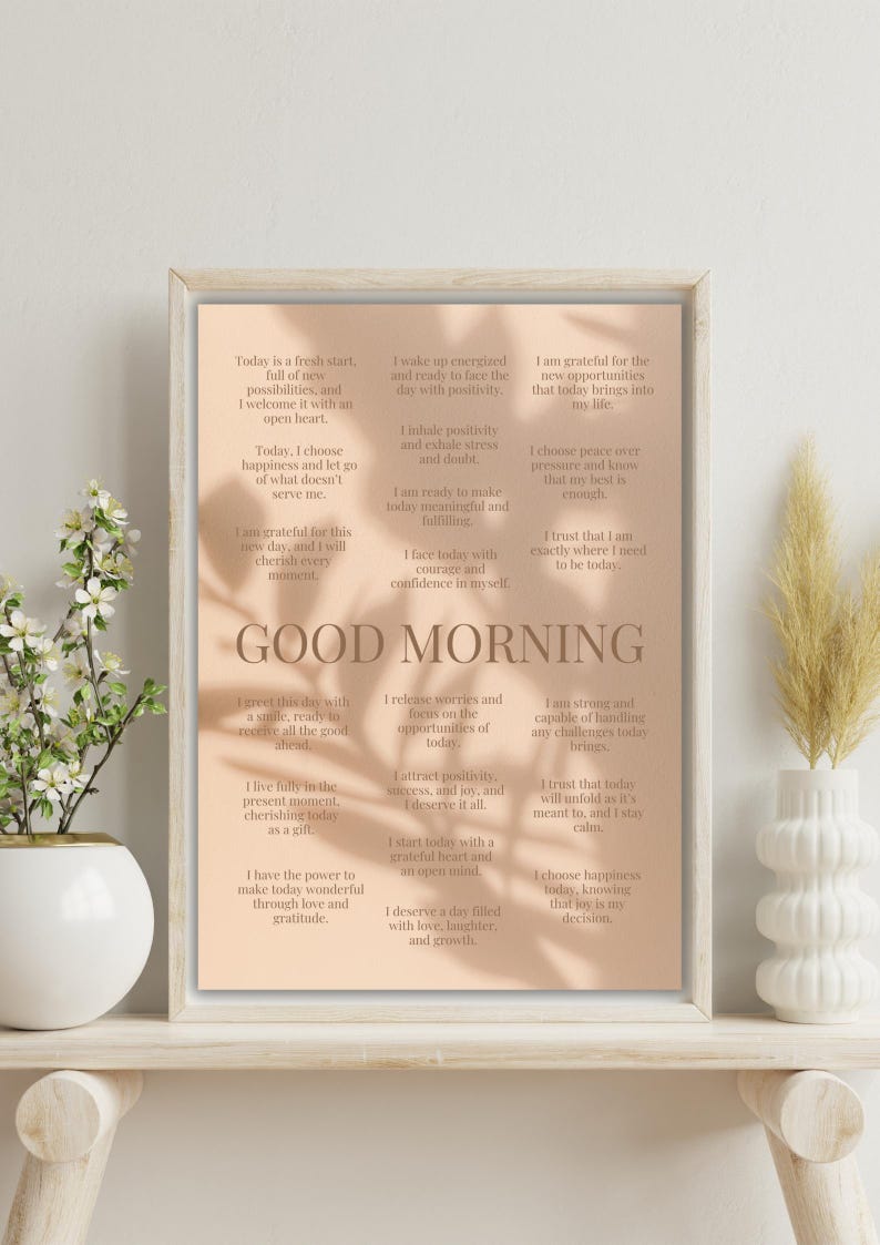 Printable Good Morning Affirmations - 20 Positive Quotes for an ...