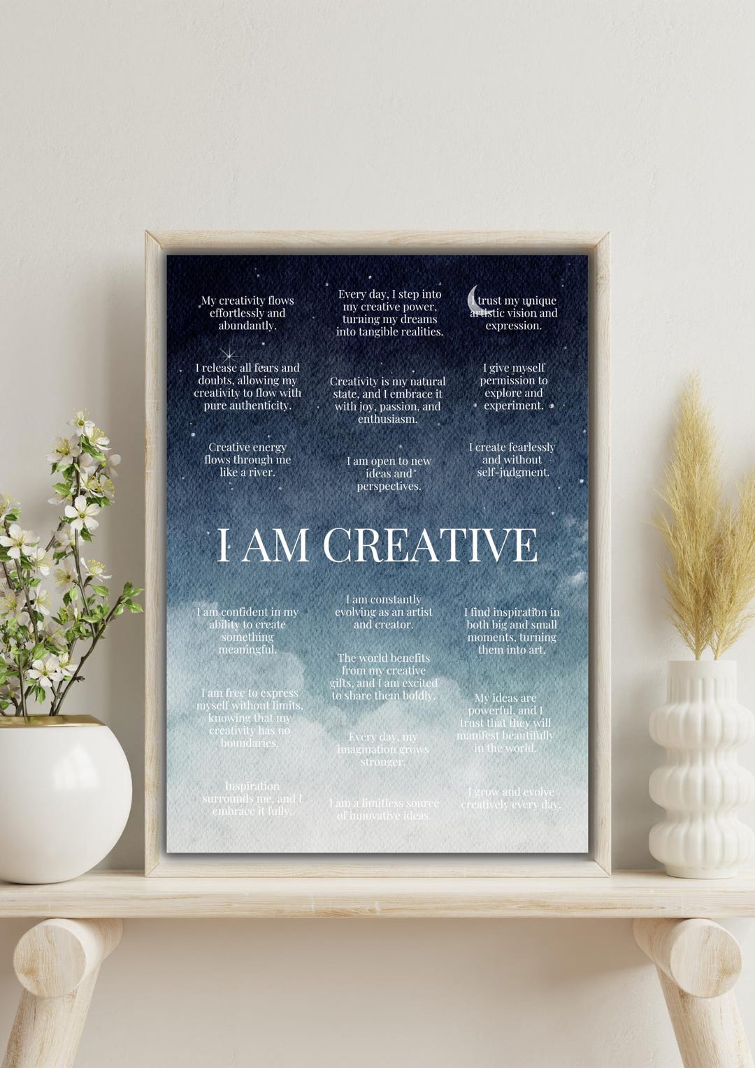 Printable Creativity Affirmation Poster Inspire Innovation & Art ...