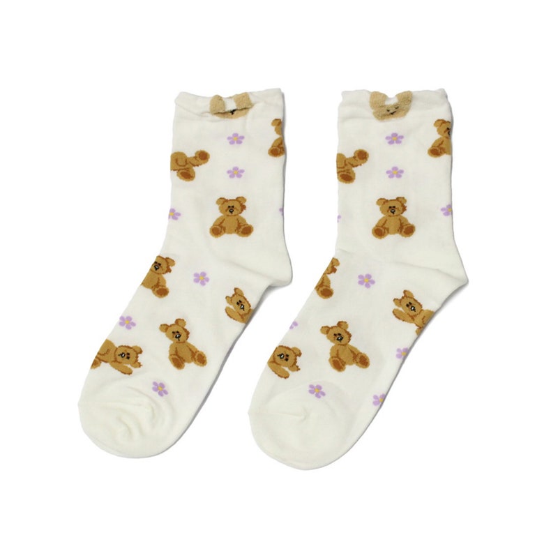Cute Bear Socks - Etsy