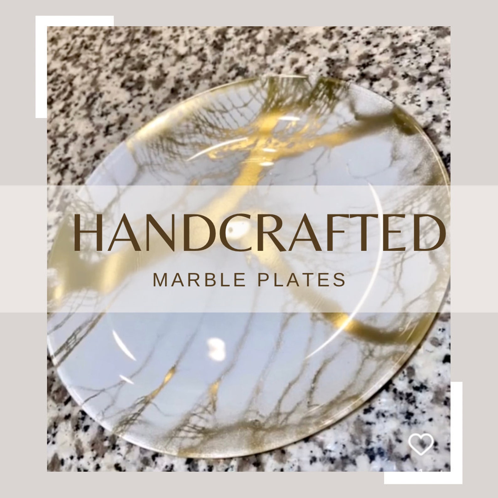 Set of 4 Elegant Marble Plate Luxurious Serving Dish for Cheese ...