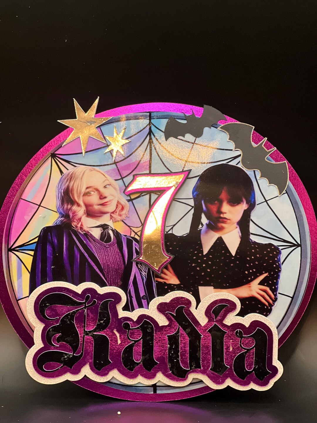 W Addams Cake Topper - Etsy