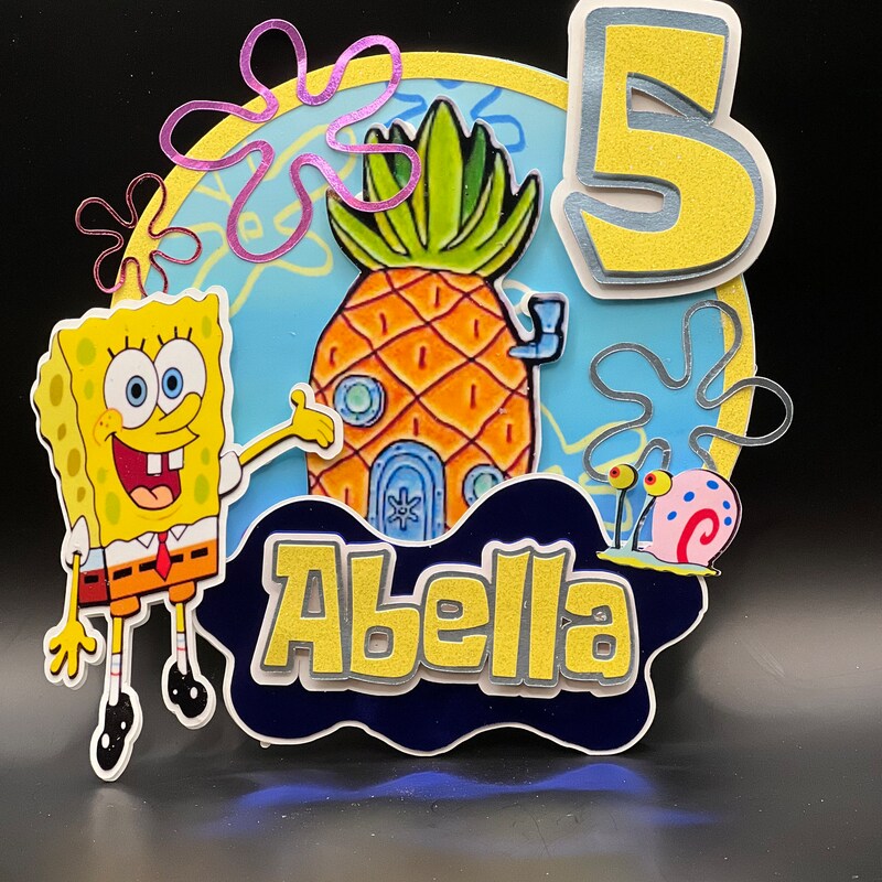 Spongebob Cake Topper - Etsy