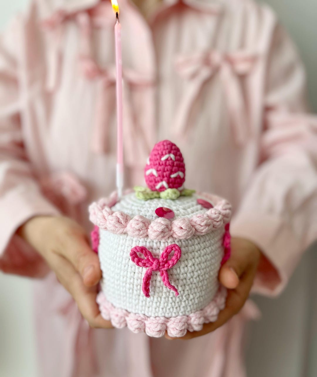 Crochet Birthday Cake , Amigurumi Cake Toy , Handmade Gift , Soft Toy ...