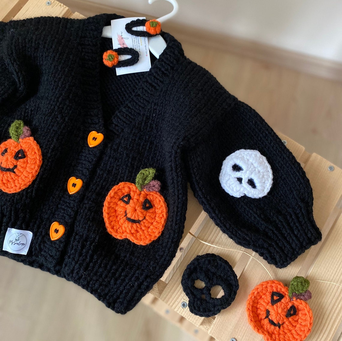 Halloween Baby Knit Cardigan , Baby Knit Sweater, Unisex Baby Clothes ...