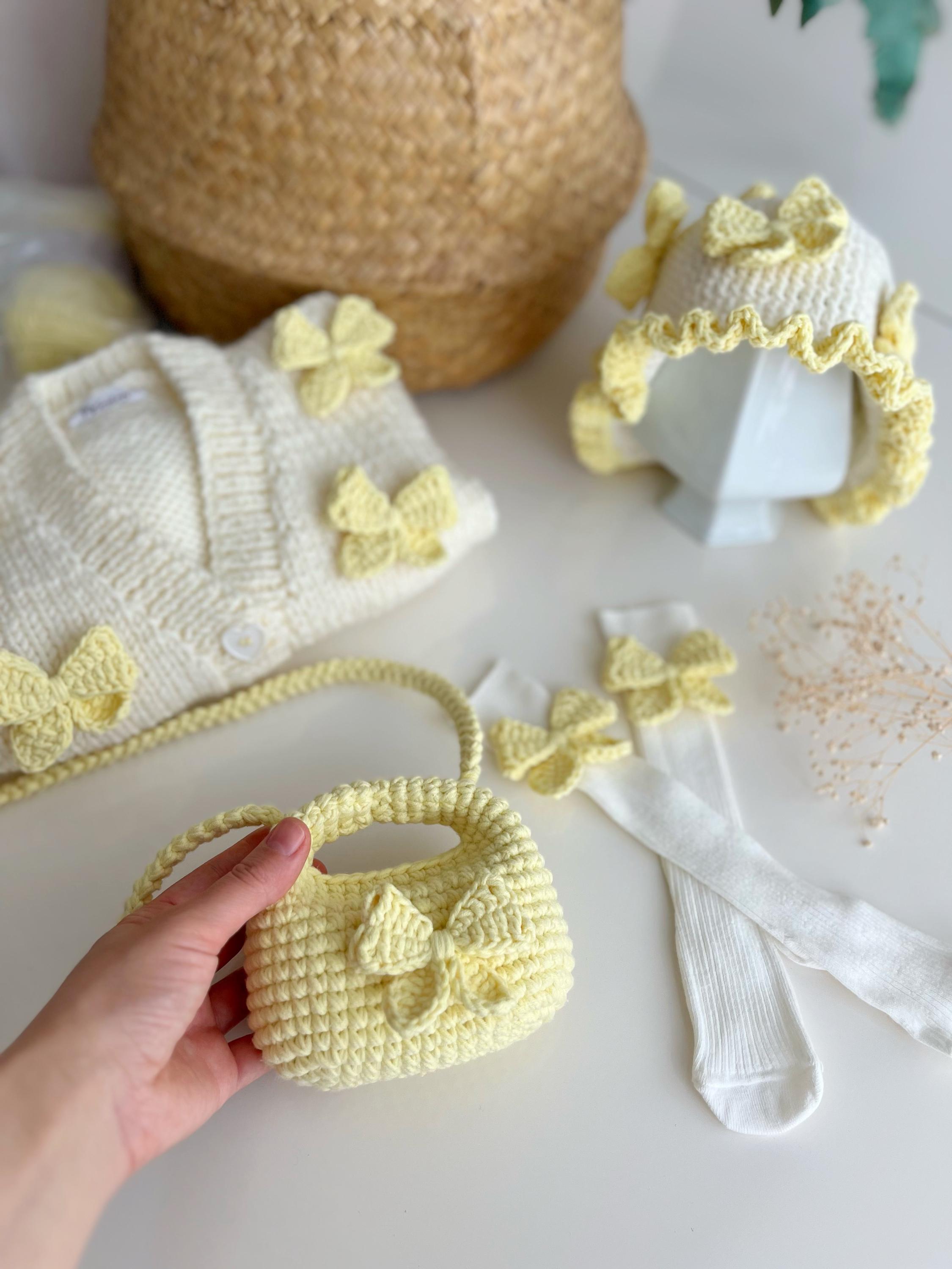 Mysisloops Butter Yellow Bows Cardigan,pink Cardigan,kids Sweaters ...