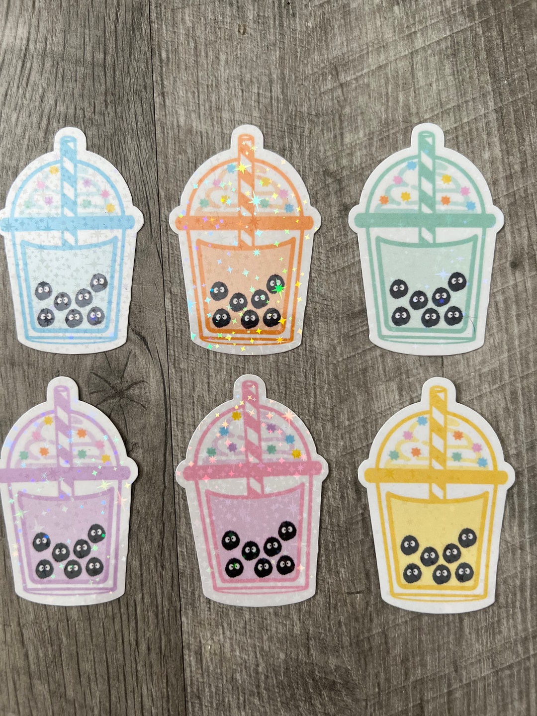 Soot Sprite Inspired Boba Sticker Handmade Sticker Boba Soot Sprite ...