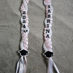 Medium Size Graduation Lei Class of 2024 Hawaiian Style Braided Ribbon ...
