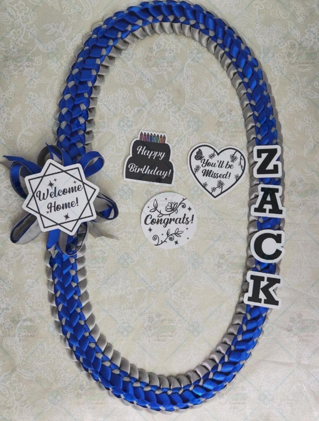 Hawaiian Style Lei | Ribbon Lei | Customized Lei With Name | Welcome ...