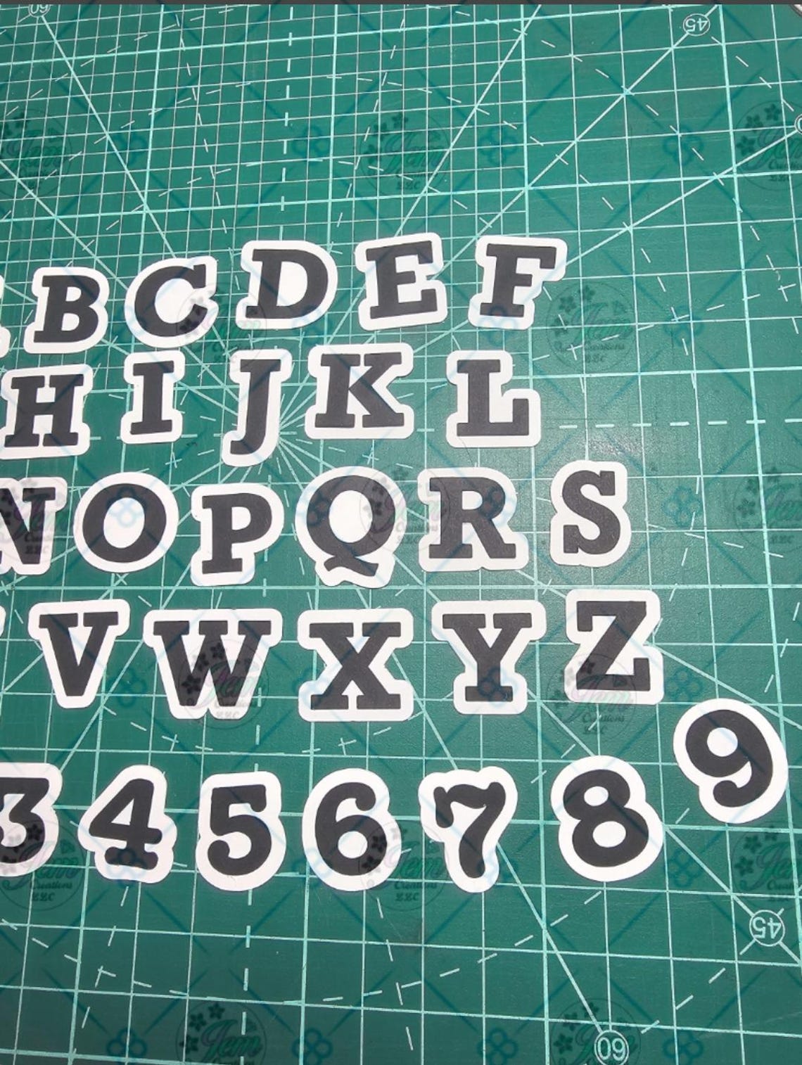 Cardstock Letters | Extra Lei Decals | Black and White Decals | - Etsy