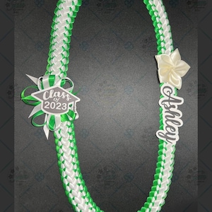 Graduation Lei With Name | Ribbon Lei | Double Braided | Hawaiian Style ...