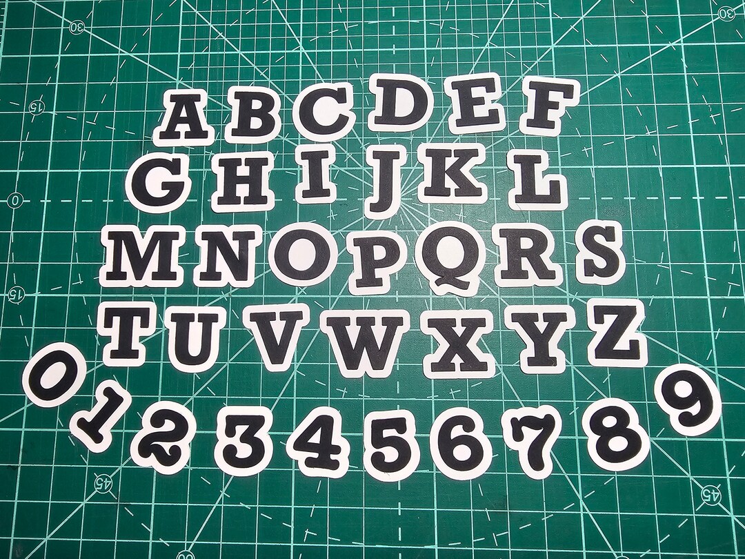 Cardstock Letters Extra Lei Decals Black and White Decals - Etsy