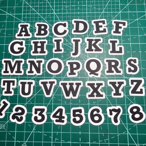 Cardstock Letters Extra Lei Decals Black and White Decals - Etsy