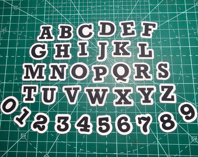 Cardstock Letters Extra Lei Decals Black and White Decals - Etsy