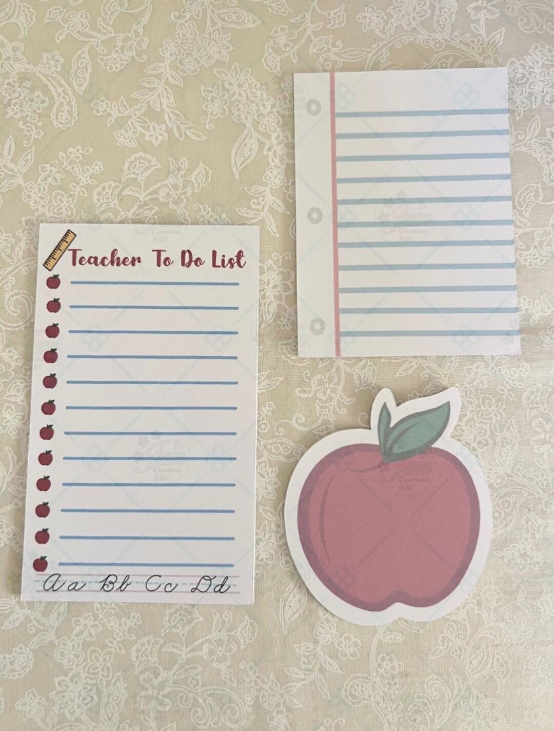 Custom Notepad | Teacher to Do List | Apple Notepad | Teacher Notepads ...