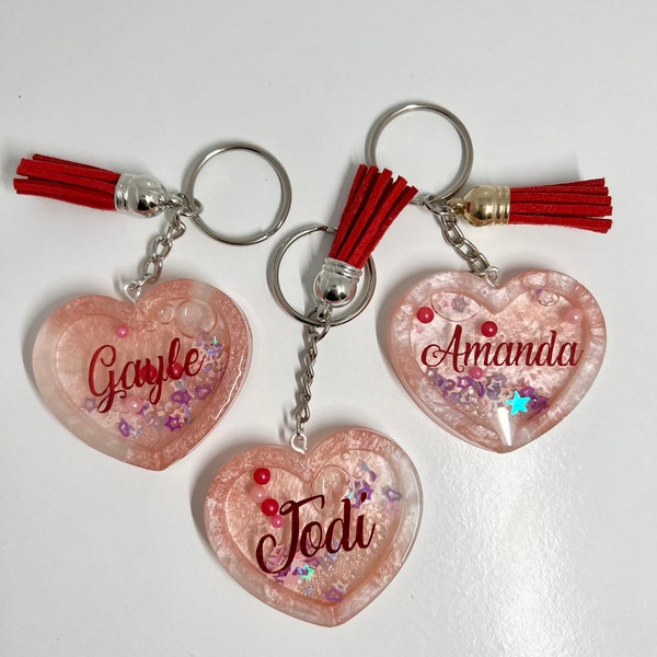 Heart Keychain - Etsy