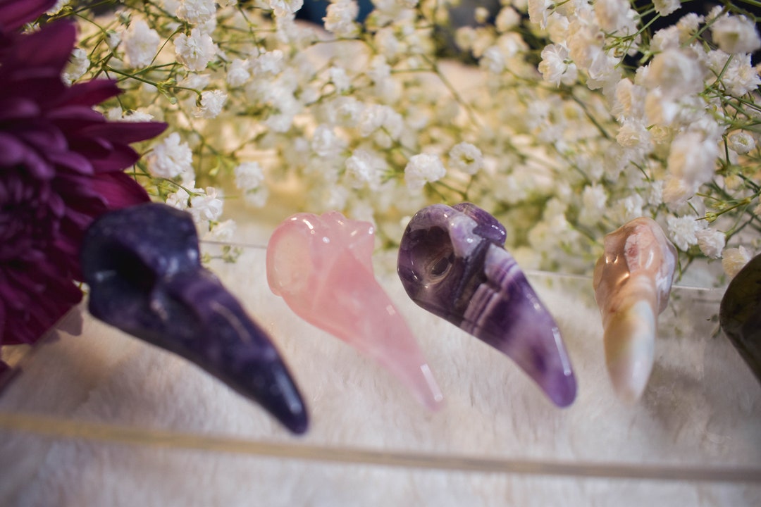 Raven Skull Crystal Carving | Crow Skull | Natural Crystal Carving ...