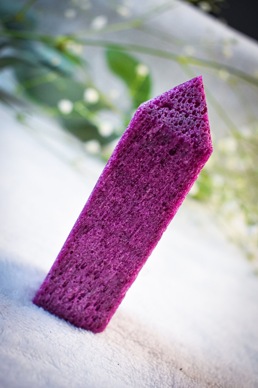 Honeycomb Ruby Tower | UV Reactive | Crystal Point | Truth | Knowledge | Enlightenment ...