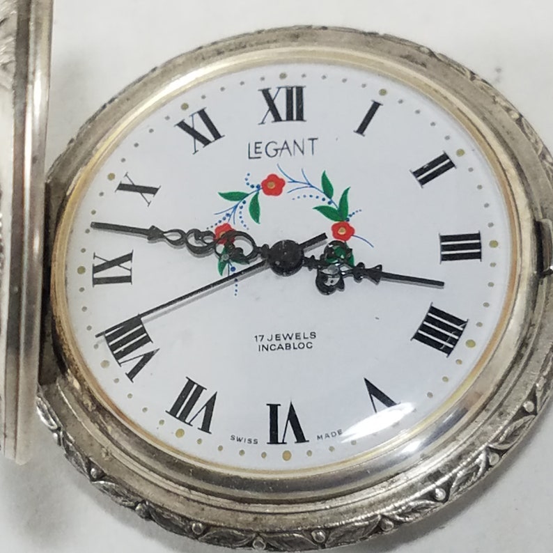 Vintage Legant Mechanical Pocket Watch Sterling Silver 17 - Etsy