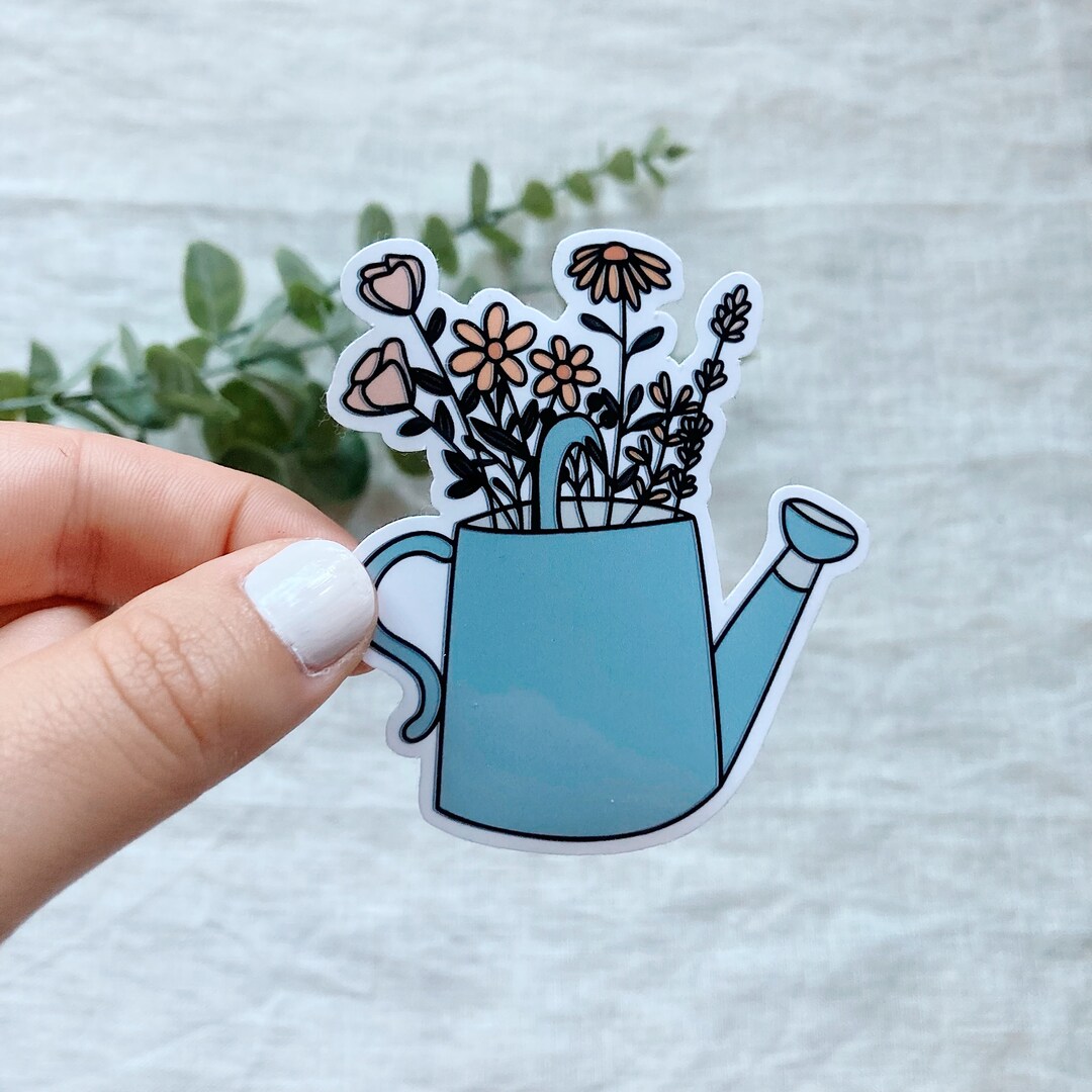 Watering Can Vinyl Sticker L Water Bottle Sticker L Garden - Etsy