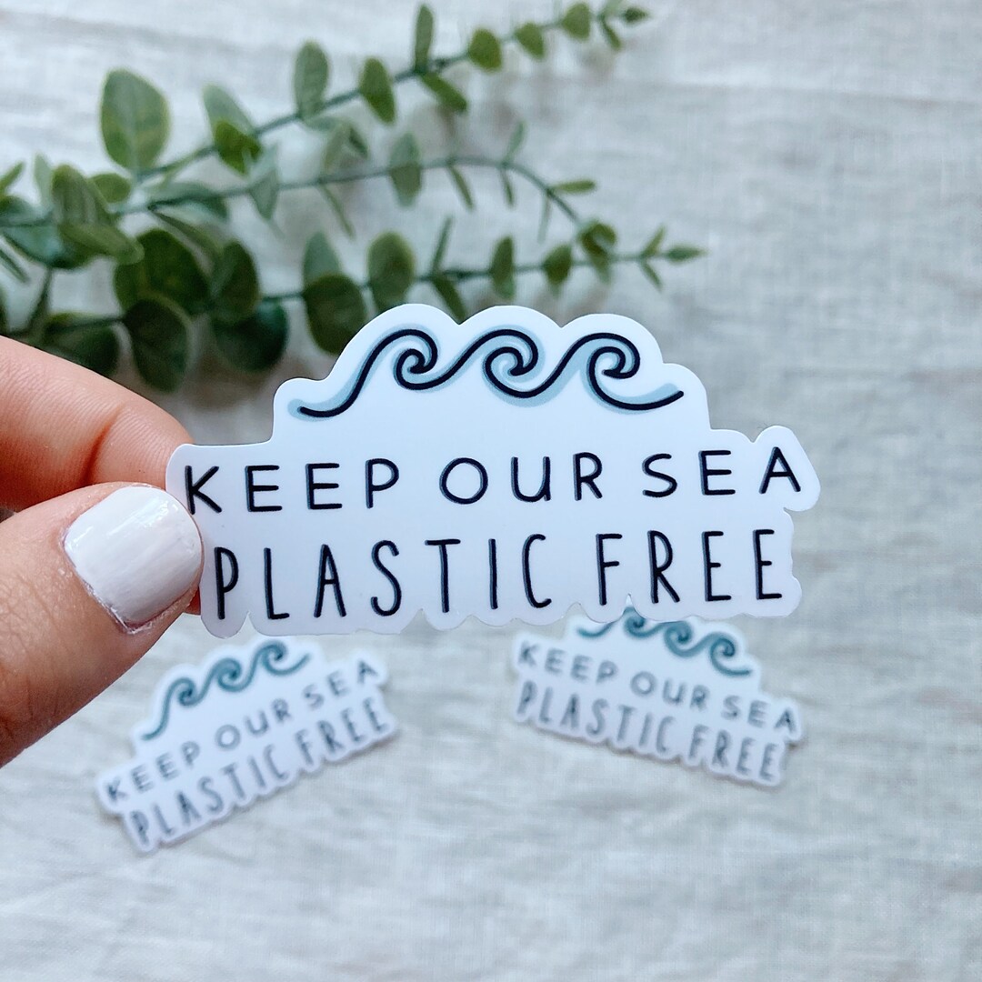 Keep Our Sea Plastic Free Vinyl Sticker L Water Bottle Sticker L ...