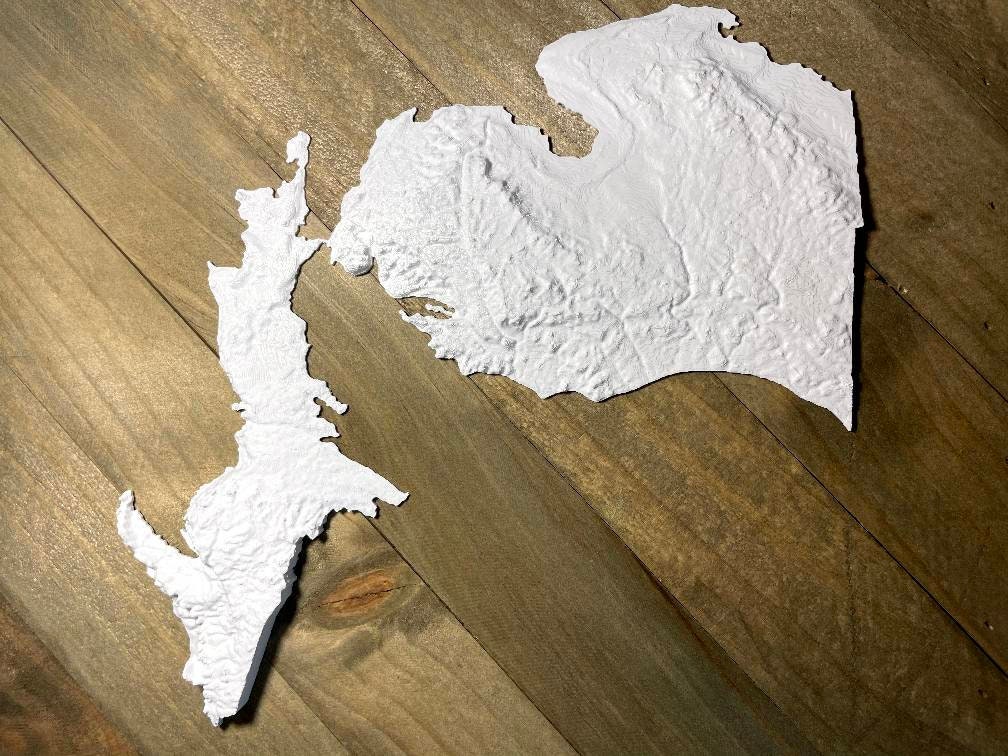 3D Terrain/topographical Map of Michigan - Etsy
