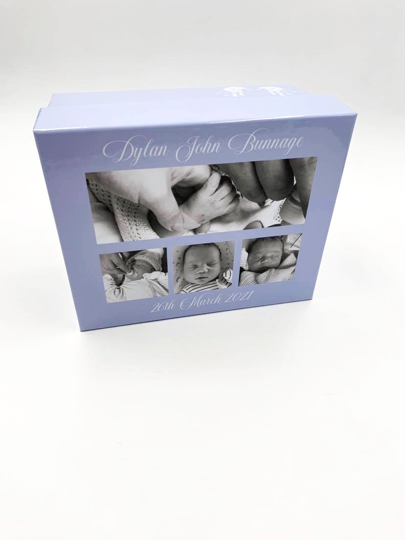New Baby Boy Photo Memory Box - Etsy
