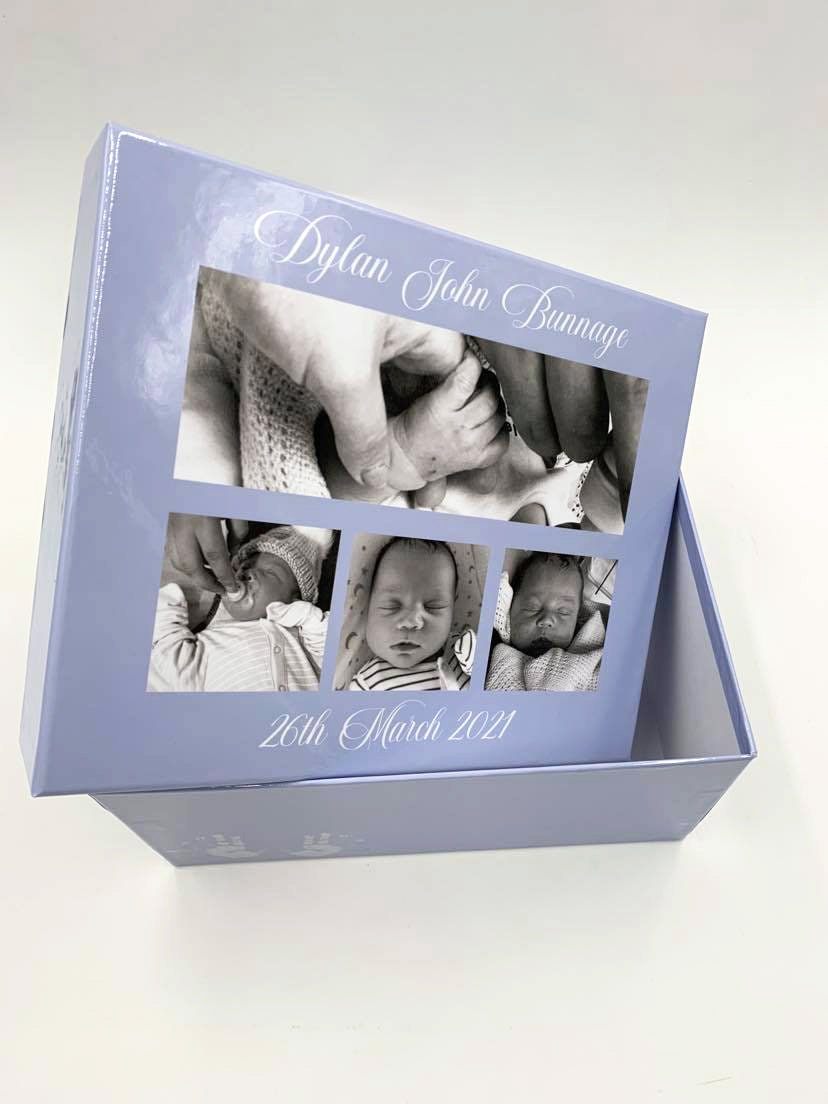New Baby Boy Photo Memory Box - Etsy