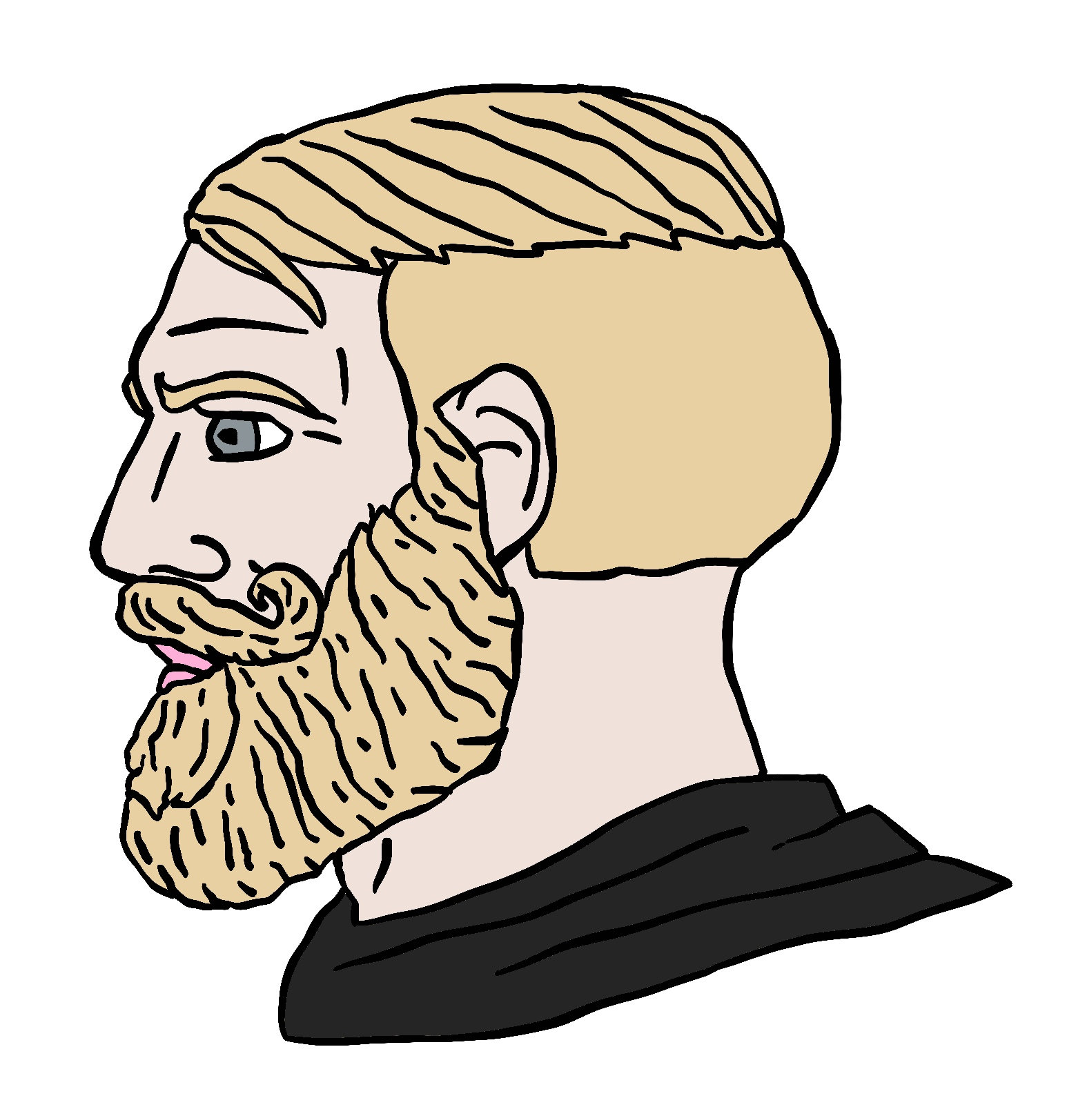 Stoic Chad Sticker / Meme Sticker / Embrace Tradition / Funny Decal ...