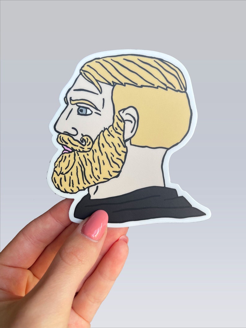 Stoic Chad Sticker / Meme Sticker / Embrace Tradition / Funny Decal ...