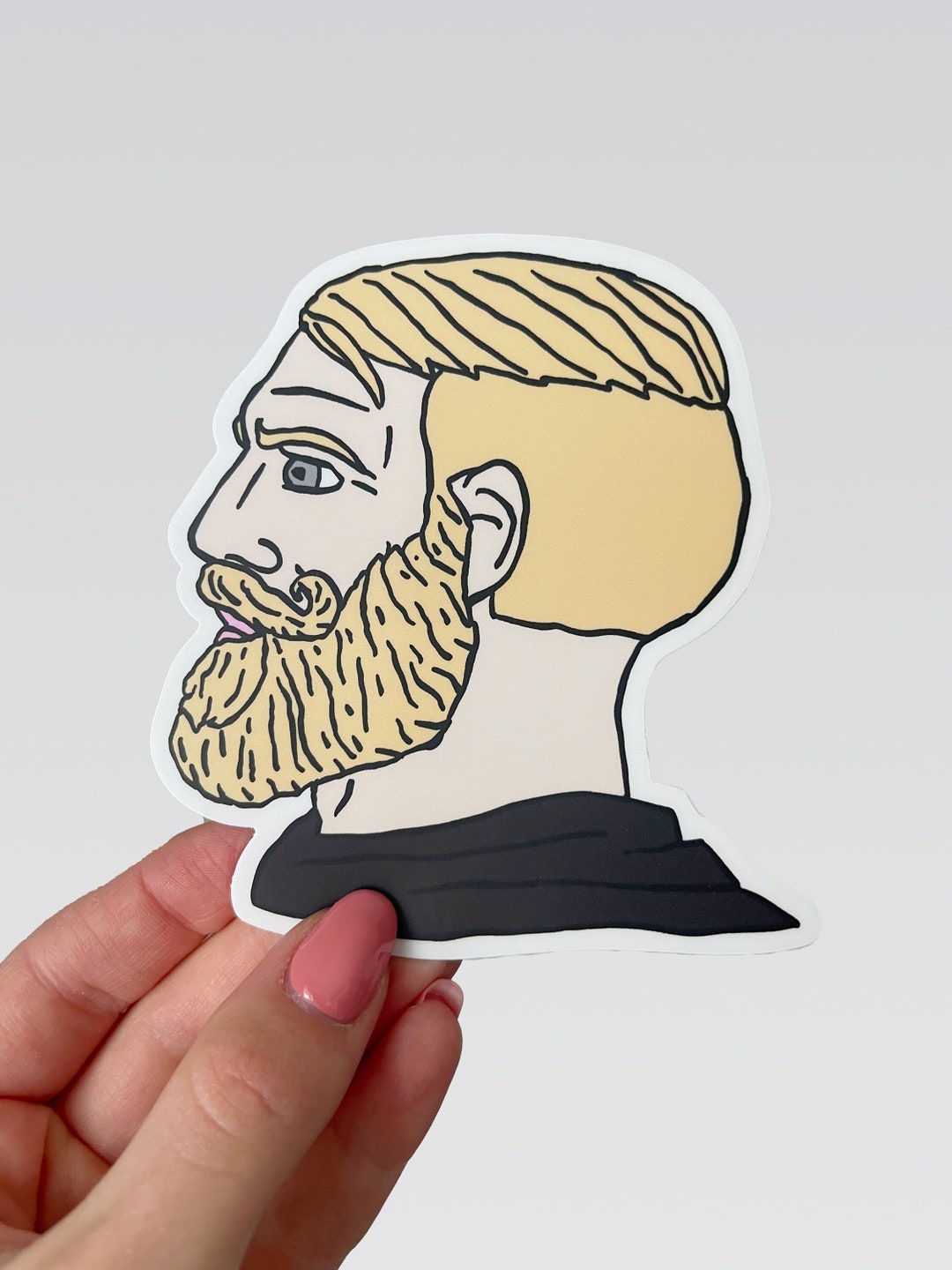 Stoic Chad Sticker / Meme Sticker / Embrace Tradition / Funny Decal ...