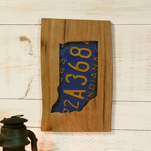 Indiana Wall Art | Vintage Indiana License Plate | Antique Indiana Sign ...