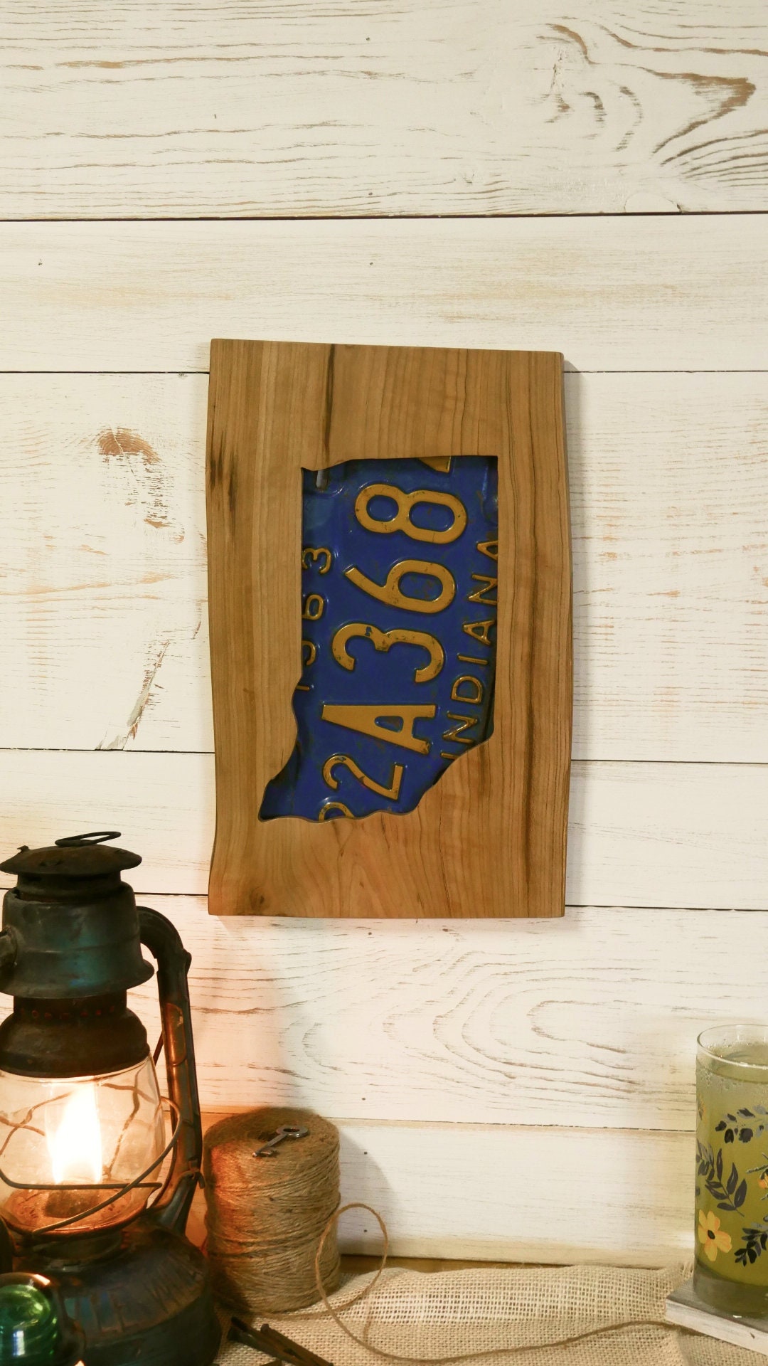 Indiana Wall Art | Vintage Indiana License Plate | Antique Indiana Sign ...