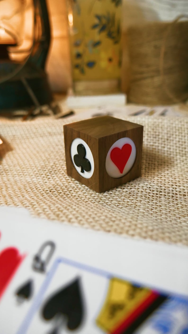 Card Suit Trump Cube | Trump Suit Indicator | Euchre | Pinochle | Card Game | Playing Cards | - Etsy