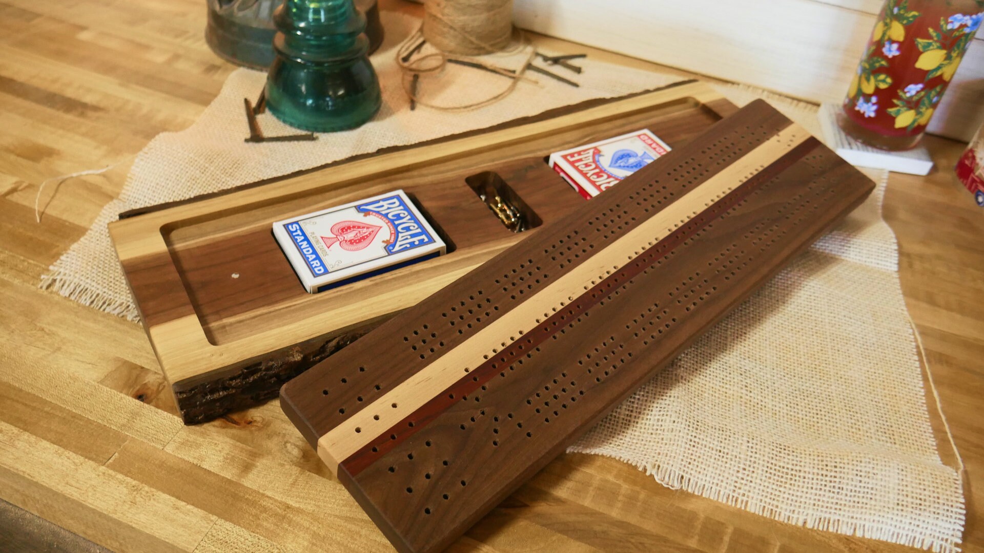 Cribbage Board | Live Edge Cribbage Board | Rustic Cribbage Board ...