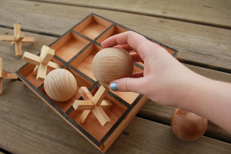 Rustic Tic Tac Toe Board Game Porch Tick Tack Toe 3D Tic Tac - Etsy