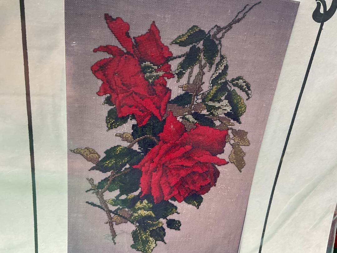Ingrid Red Rose Stitch Pattern and Instructions by Saastad for the ...
