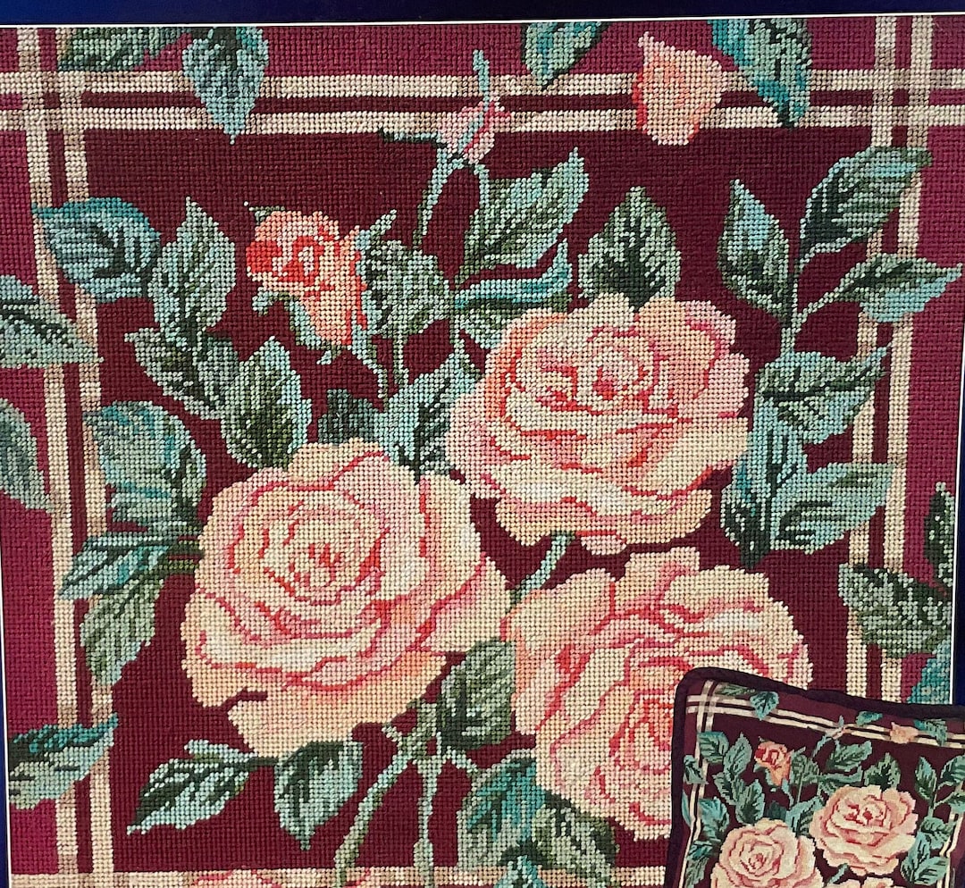 Designs for the Needle “sandy’s Roses” Needlepoint Canvas - Etsy