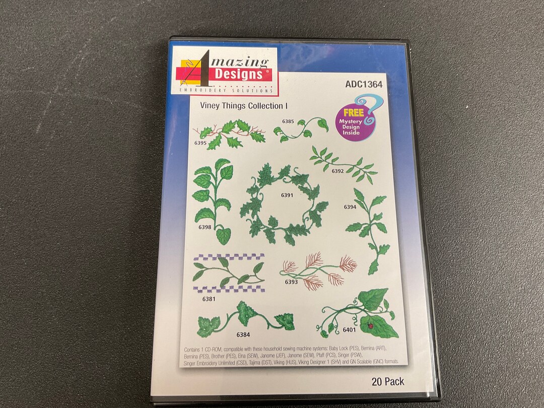 Amazing Designs VINEY THINGS COLLECTION I 1364 Machine Embroidery ...