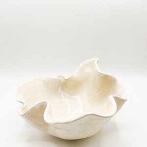 Ceramic Bowl Unique 100% Handmade 21 Cm X 22 Cm X 13 Cm Pearl Shimmer ...