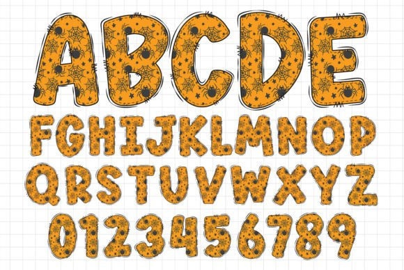 Halloween Alphabet Clip Art PNG Files - Customize Names Letter Bundle ...