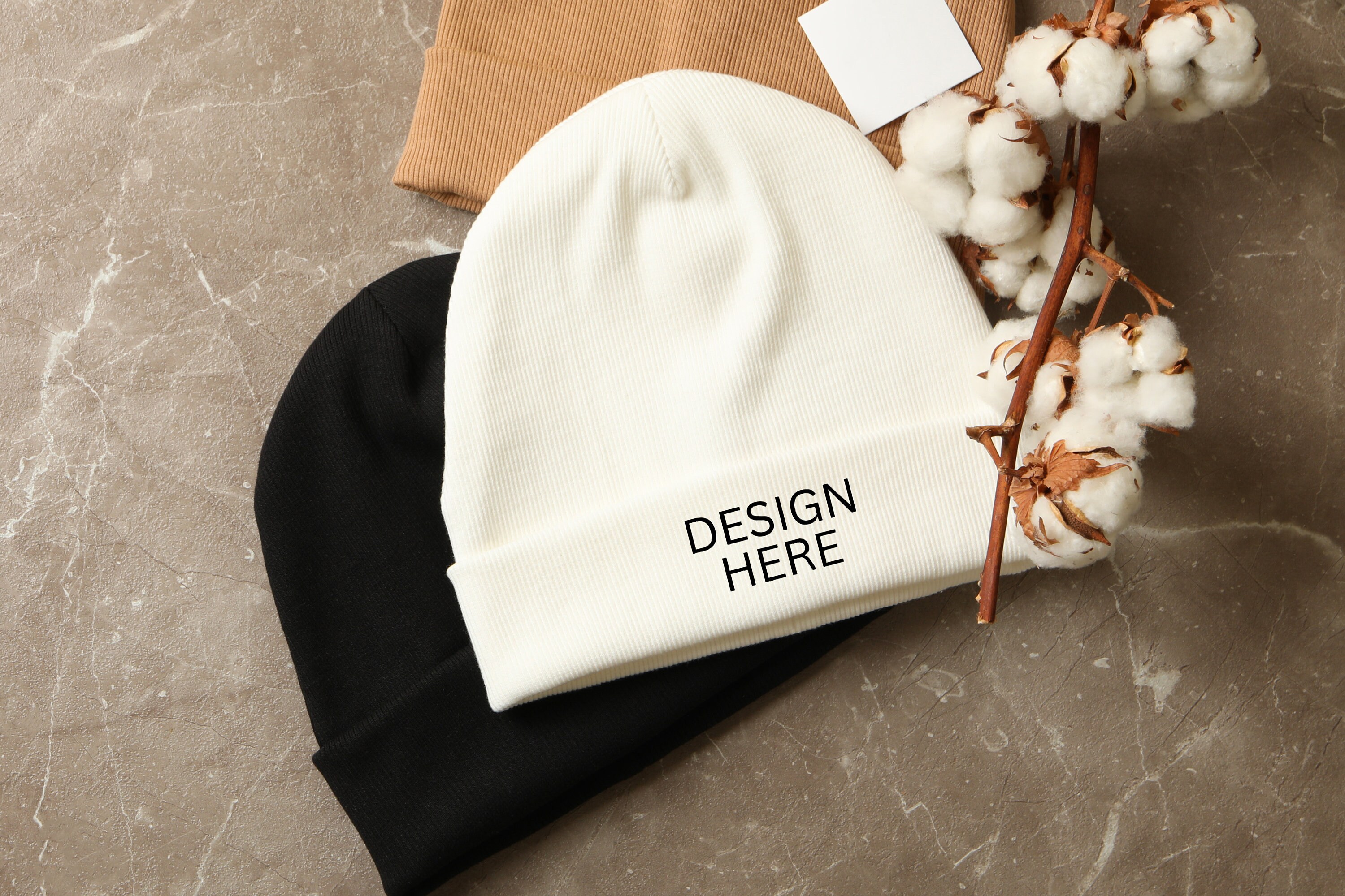Beanie Mockup White Folded - Instant Digital Download - Etsy