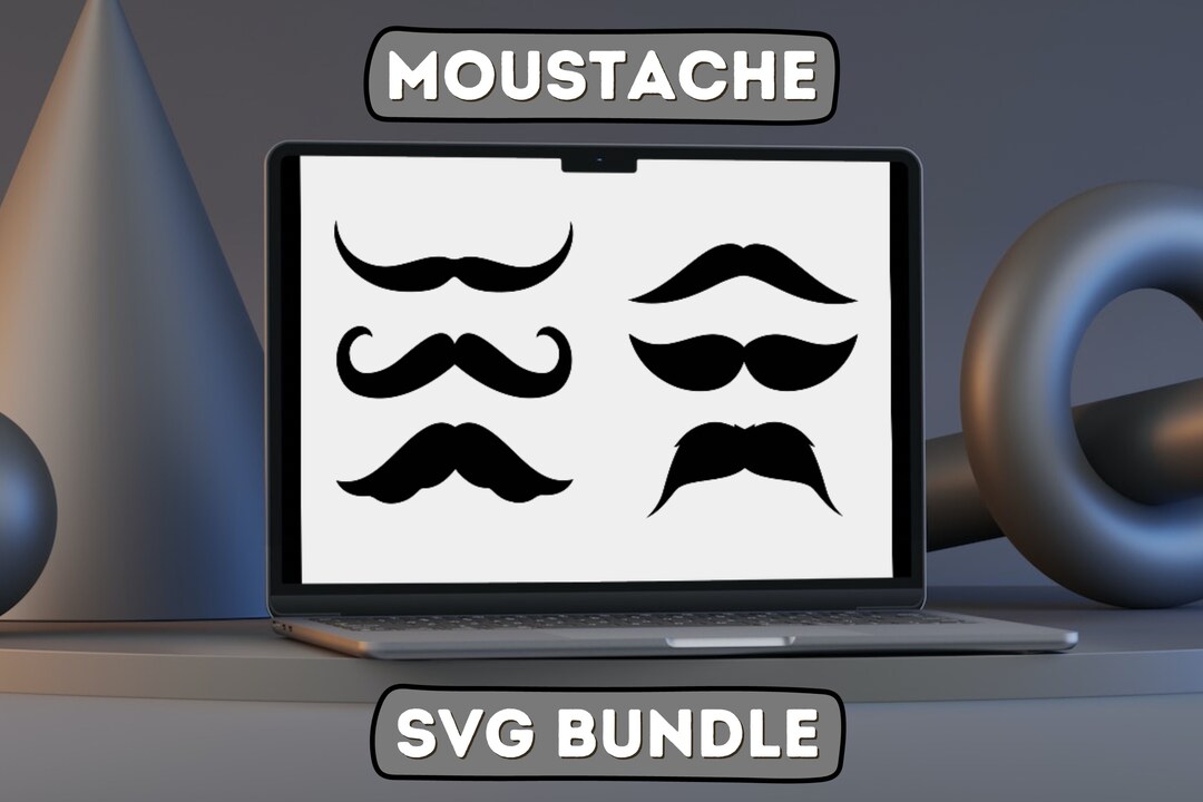 Moustache SVG Bundle - Moustache SVG File for Cricut - Digital Download ...