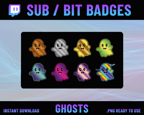 Cute Ghost Twitch Sub Badges Cute Ghost Rank Badge High - Etsy