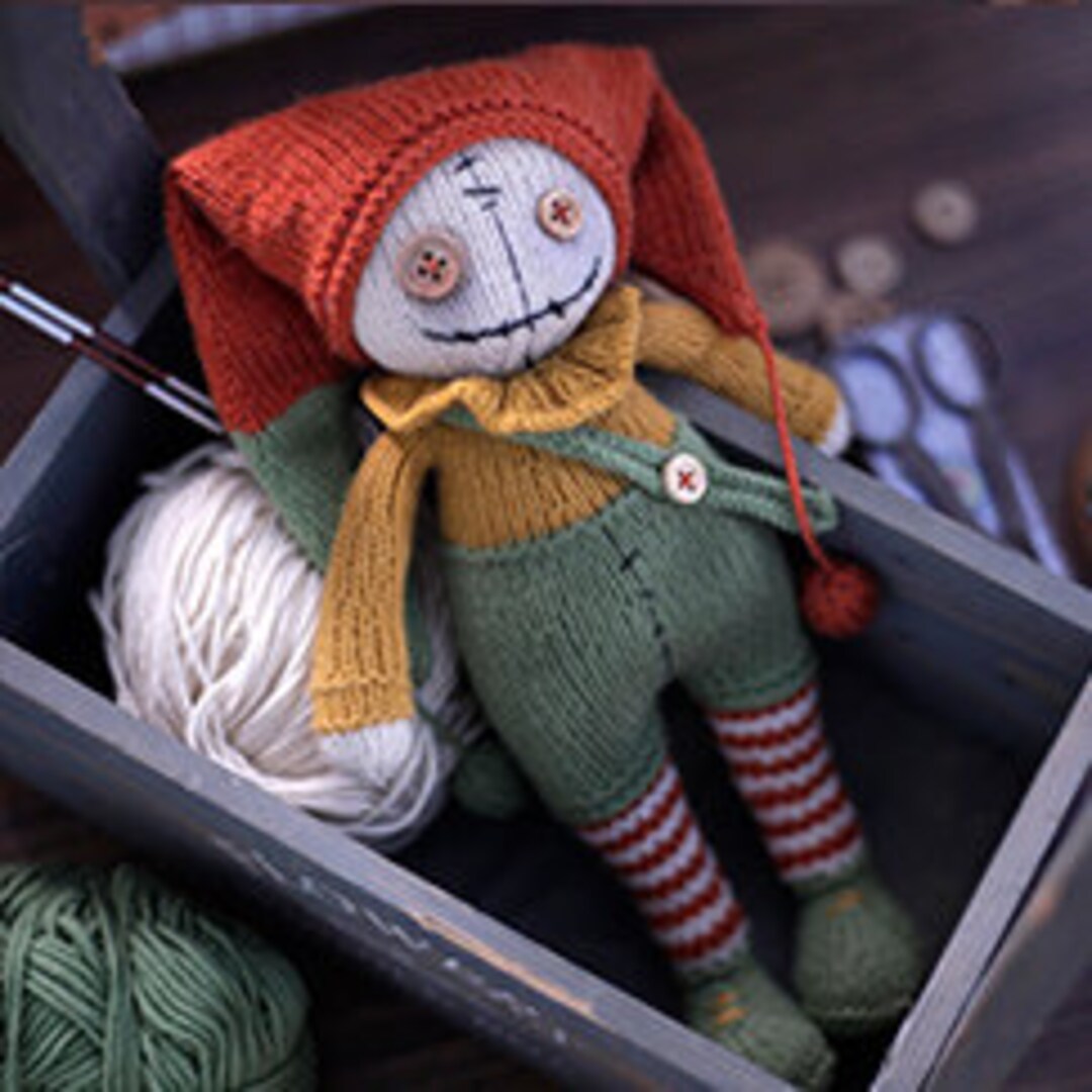 Halloween Clown Doll Knitting Pattern, Easy Crochet - Etsy