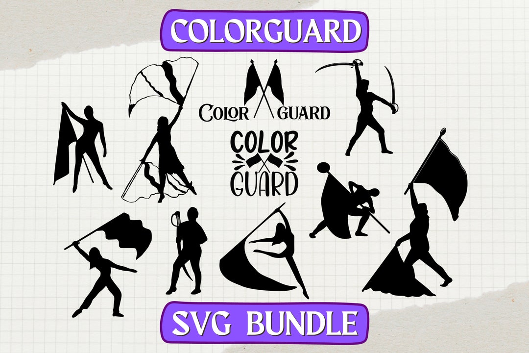 Colorguard SVG Bundle - Color Guard PNG Digital Download File - Cricut ...