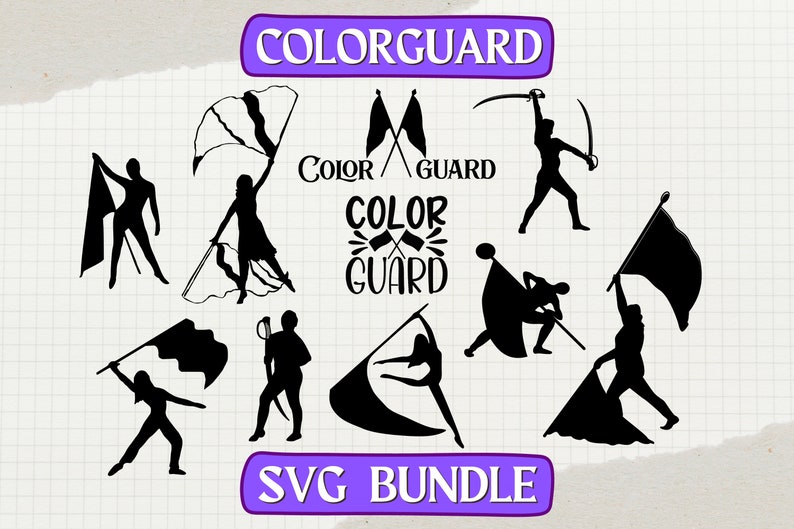 Colorguard SVG Bundle - Color Guard PNG Digital Download File - Cricut ...