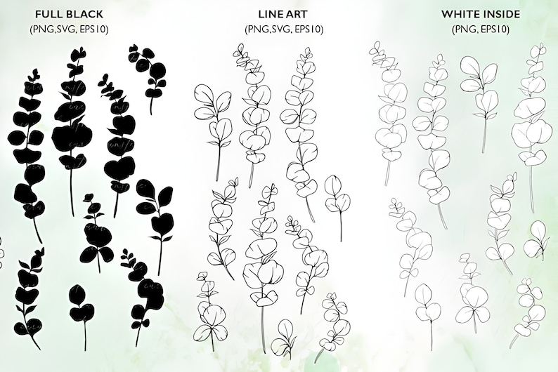 Eucalyptus SVG Bundle - 45 Eucalyptus Plant Svg Files for Cricut - Etsy