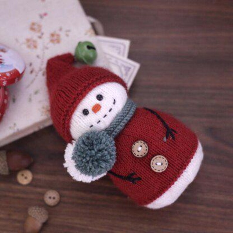 Christmas Snowman Knitting Pattern Cute & Colorful Crochet Pattern ...
