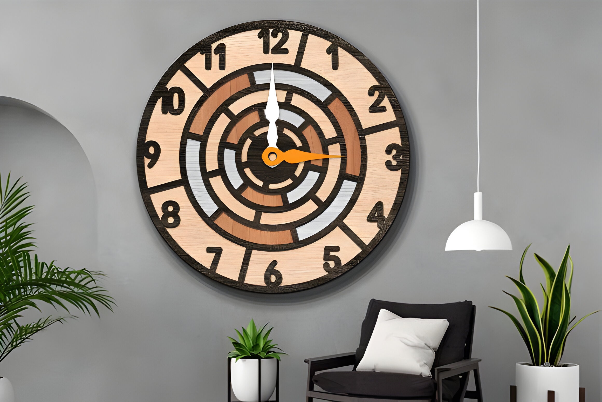 3D Clock Laser Cut Design File - Multilayer SVG - 13 Unique Clock ...